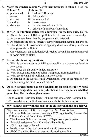 SEE Final Exam Papers (2079) With Answer Sheet | NEB Board Exam 2079 ...