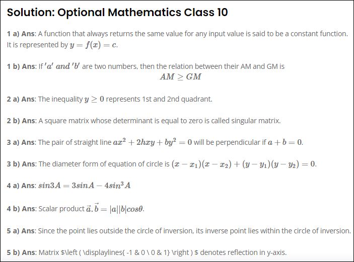 SEE Opt-Maths (2079) Model Questions With AnswerSheet - M S G